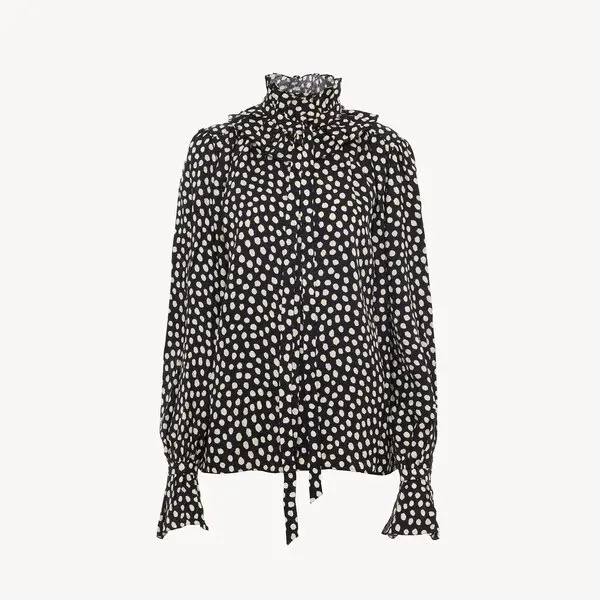 Chloé Tie-front Ruffled Blouse