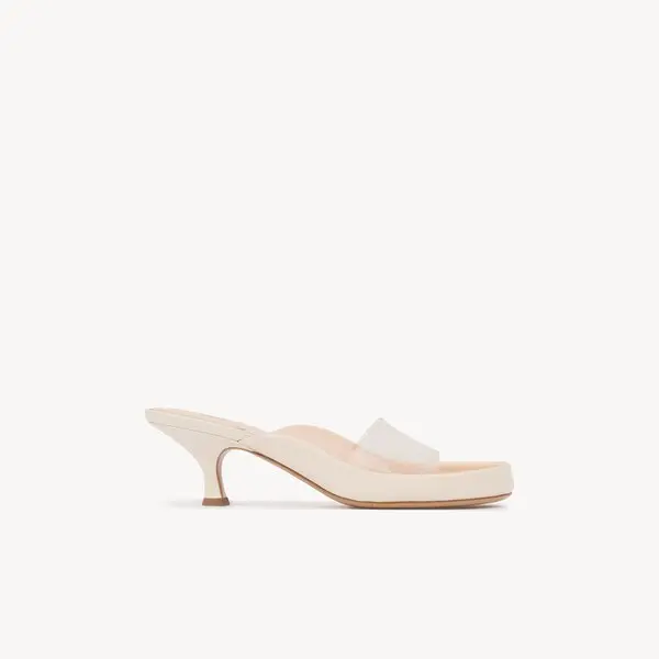 Chloé Junie Heeled Mule - Soft Ivory