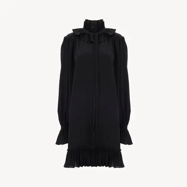 Chloé Long-sleeve Mini Dress - Black