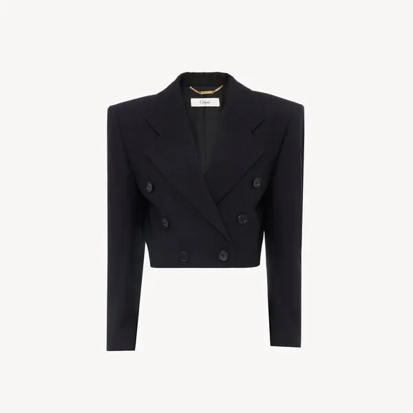 Chloé Double-breasted Cropped Spencer Jacket