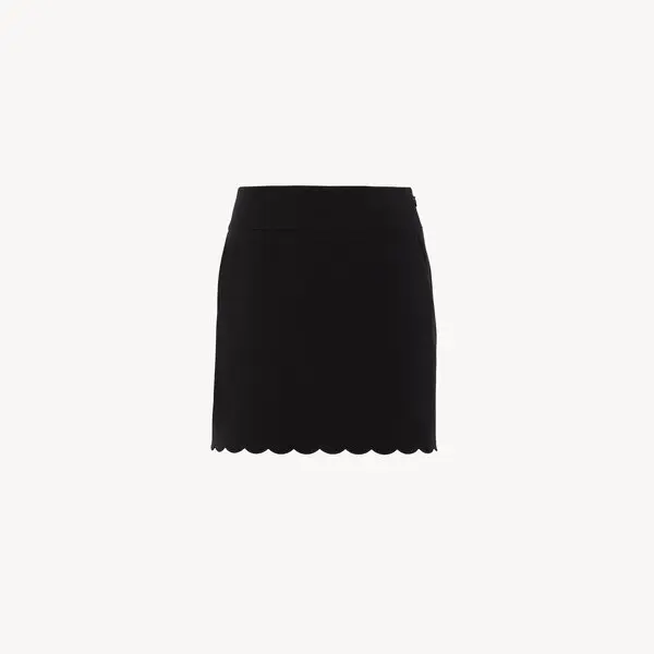 Chloé Scalloped Mini Skirt - Black