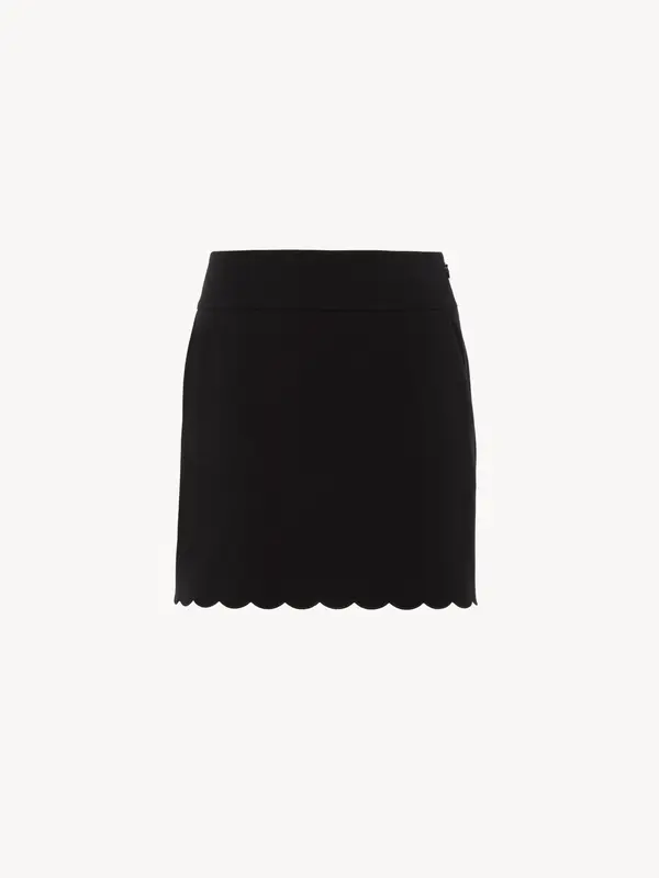Chloé Scalloped Mini Skirt - Black