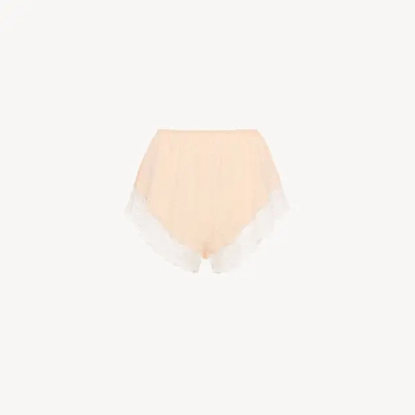 Chloé Jacquard And Lace Lingerie Shorts - Delicate Pink