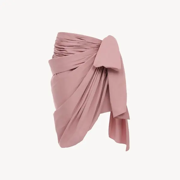 Chloé Technical Satin Wrap Skirt - Ginger Brown