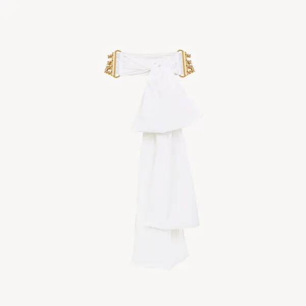 Chloé The Bow Chain Belt - White