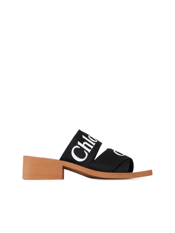 Chloé Woody Heeled Mule - Black