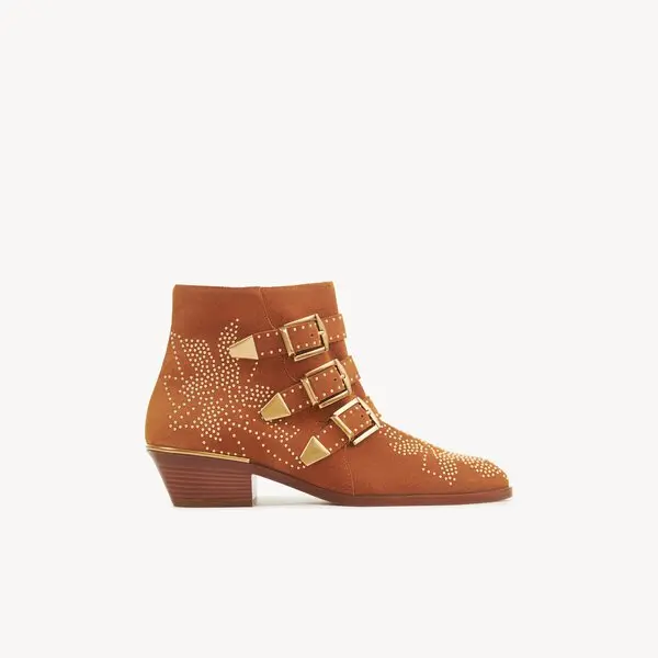 Chloé Susanna Ankle Boots - Ginger Brown