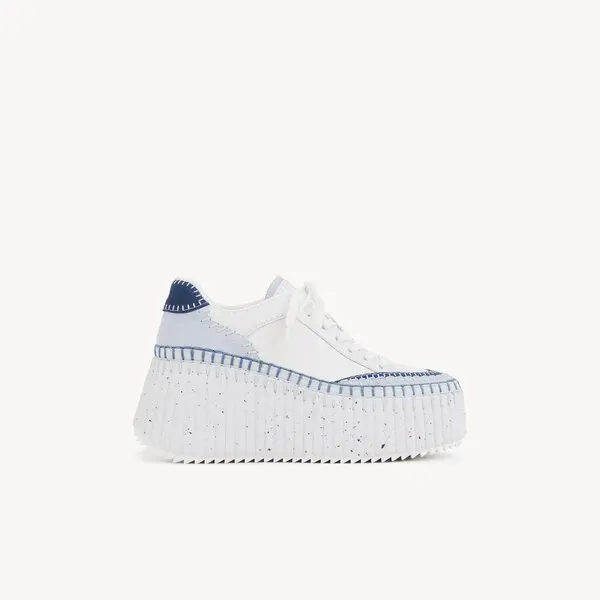 Chloé Nama Wedge Sneakers - Ashes Blue