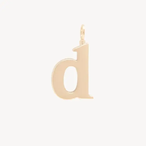 Chloé Alphabet Letter D Charm - Light Gold