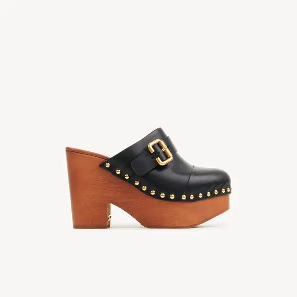 Chloé Jeannette Wedge Clog - Black