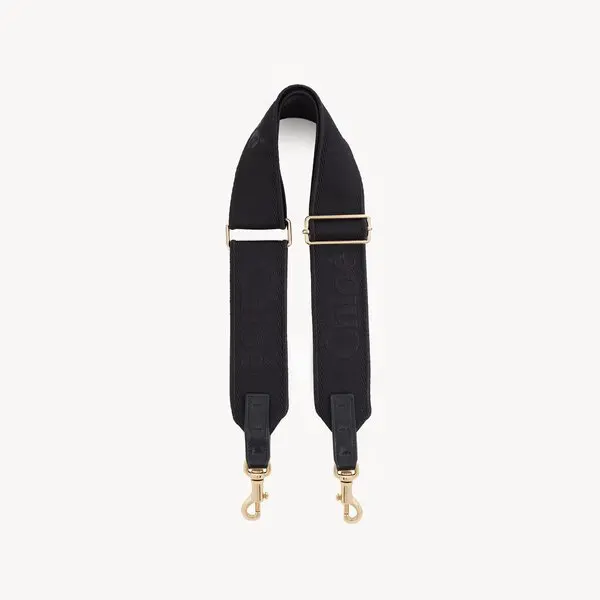 Chloé Adjustable Canvas Strap - Black