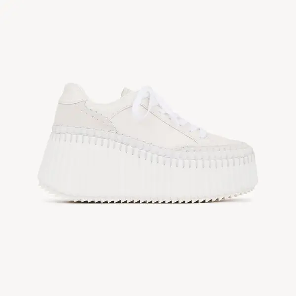 Chloé Nama Wedge Sneakers - White