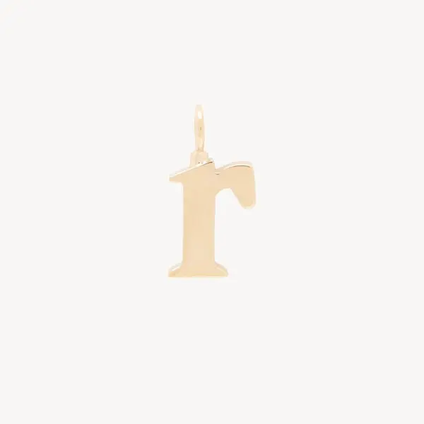 Chloé Alphabet Letter R Charm - Light Gold