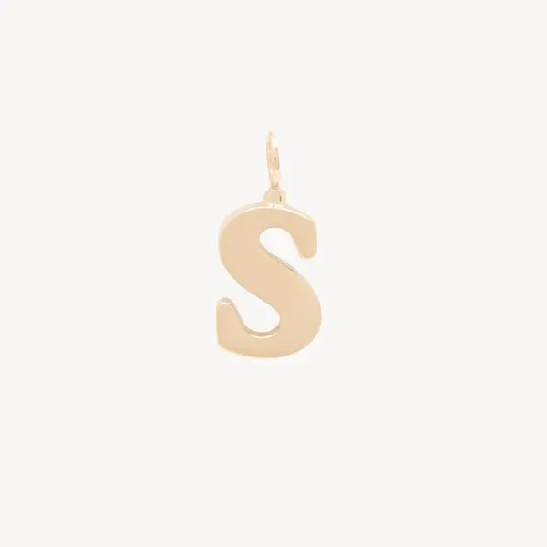 Chloé Alphabet Letter S Charm - Light Gold