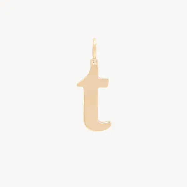 Chloé Alphabet 't' Charm - Light Gold