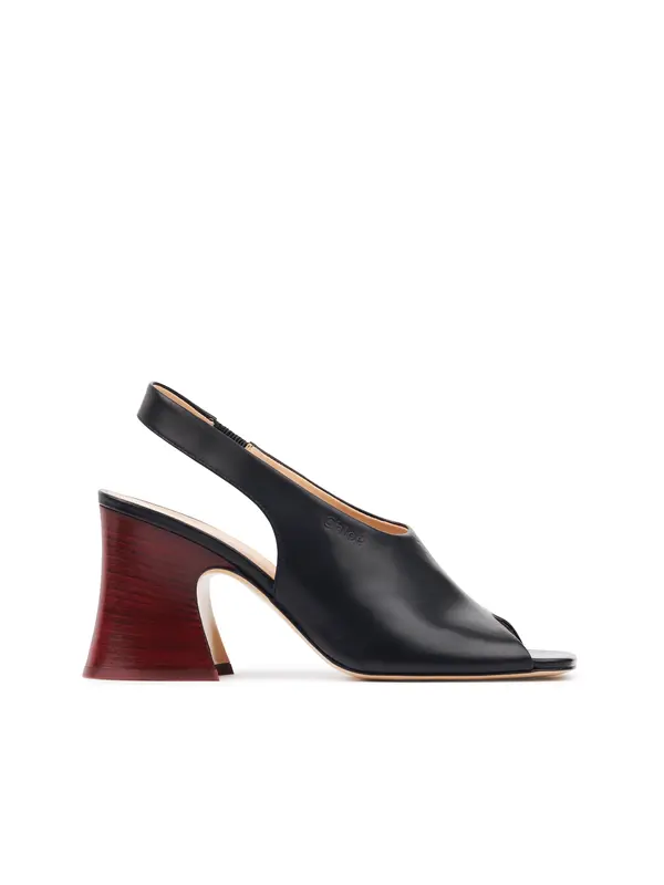 Chloé Janis Heeled Slingback Sandals - Black