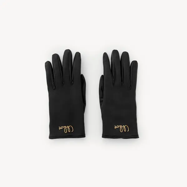 Chloé Leather Gloves - Black