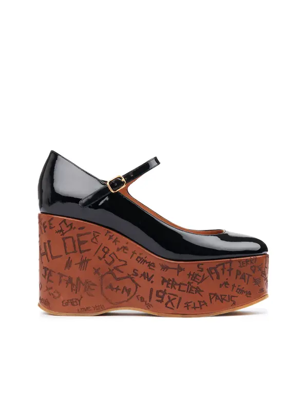 Chloé Maxime Wedge Pumps - Black