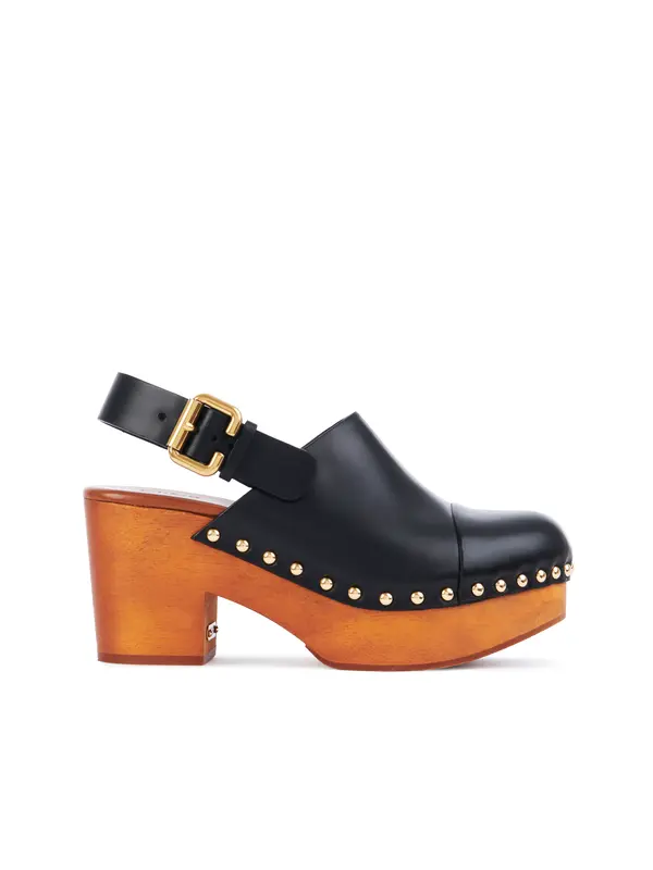 Chloé Jeannette Wedge Clogs - Black
