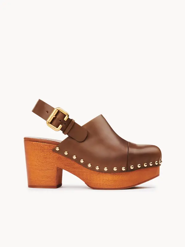 Chloé Jeannette Wedge Clog - Olive