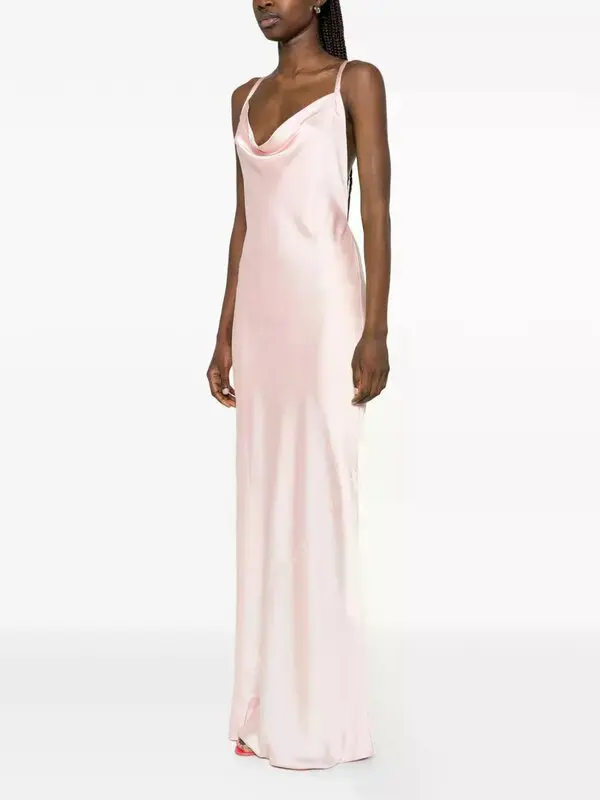 Norma Kamali Cross-back Maxi Dress - Pink