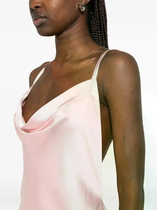 Norma Kamali Cross-back Maxi Dress - Pink