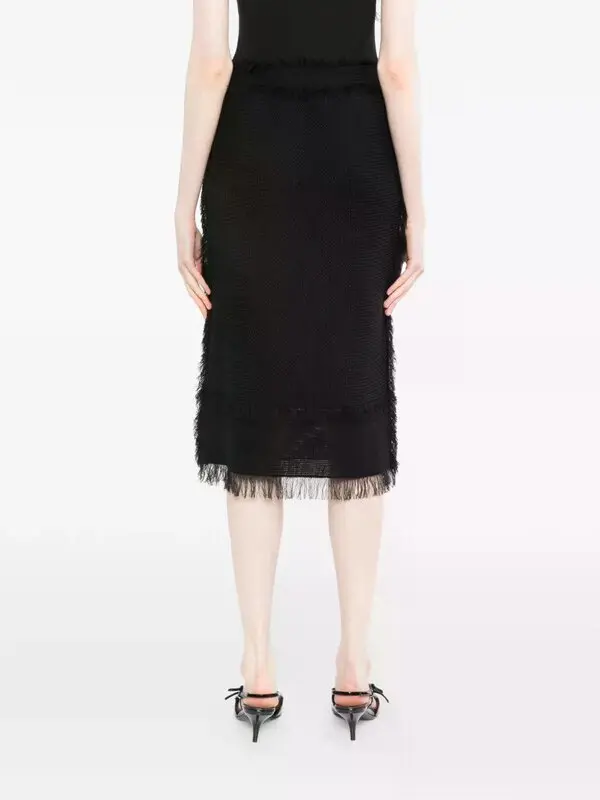 JNBY Fringed Straight Skirt - Black