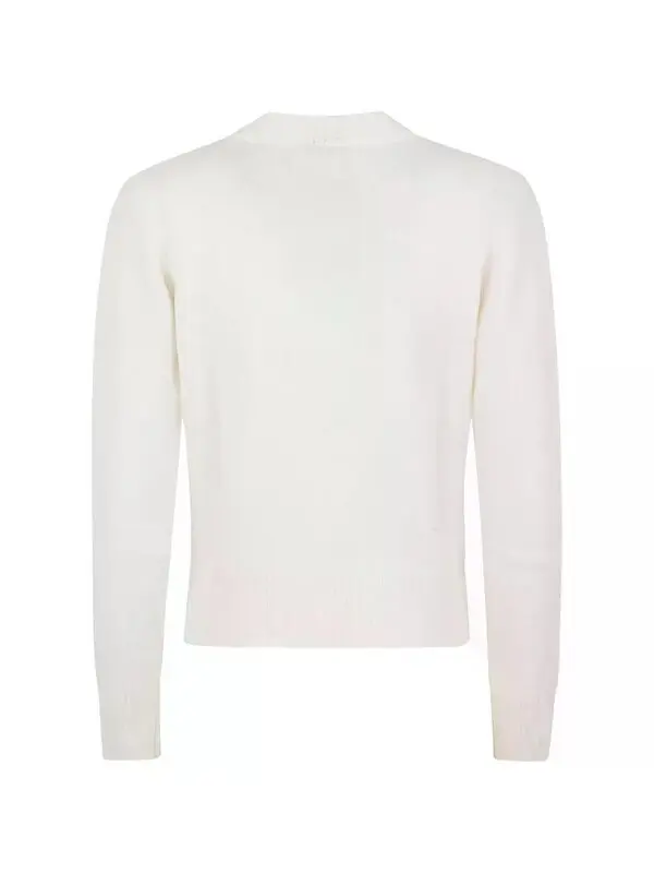 BASE MILANO V-neck Wool Cardigan