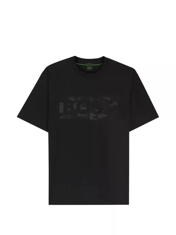 BOSS Logo-artwork T-shirt In Stretch Cotton