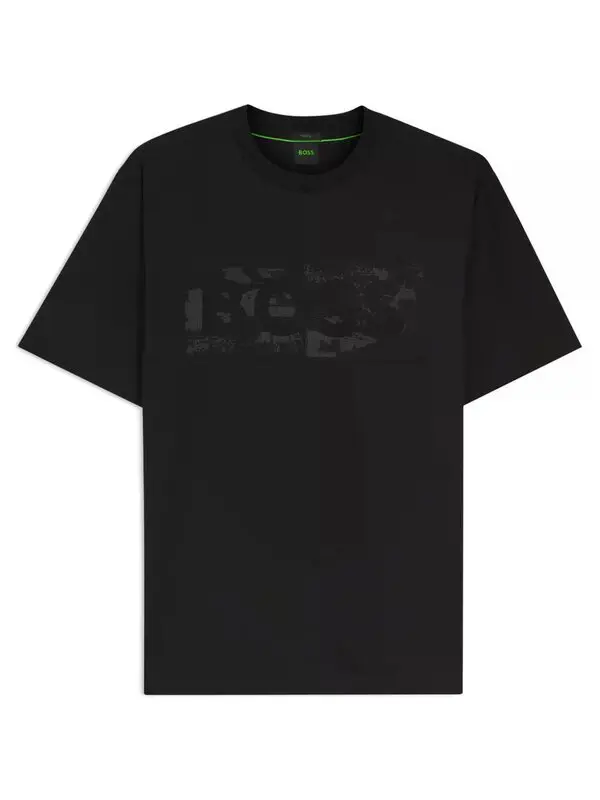 BOSS Logo-artwork T-shirt In Stretch Cotton