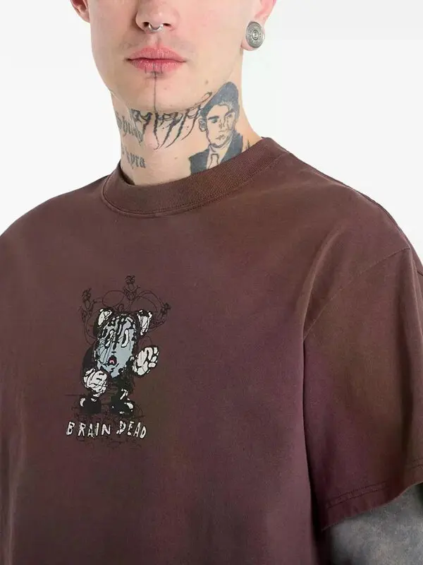 BRAIN DEAD Time Is Nigh Graphic-print T-shirt