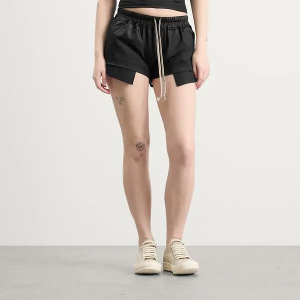 Rick Owens Fluid Fabric Drawstring Shorts - Black