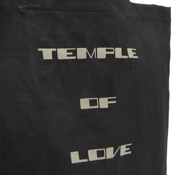 Rick Owens Temple Of Love Tote Bag - Black
