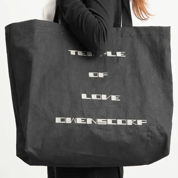 Rick Owens Temple Of Love Tote Bag - Black