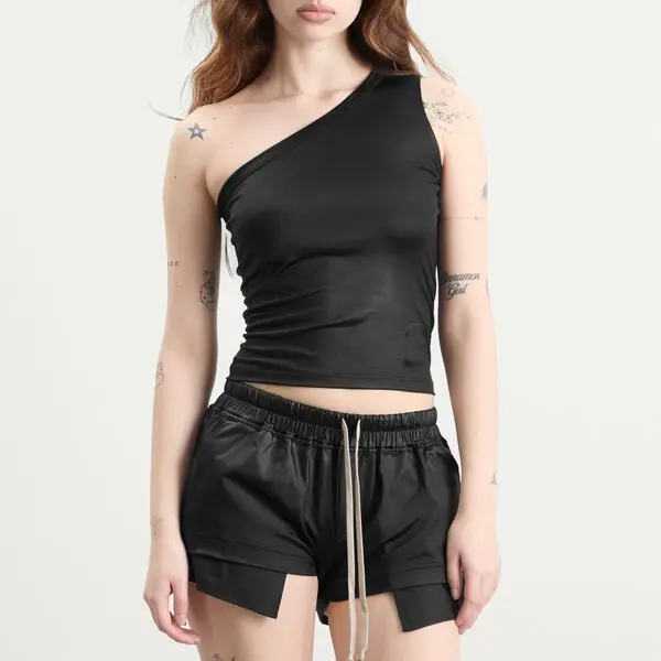 Rick Owens Sleeveless Coated Ziggy T-shirt - Black