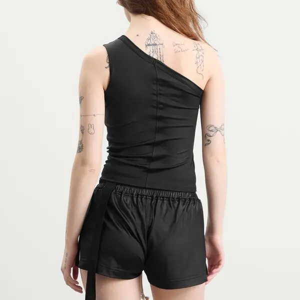 Rick Owens Sleeveless Coated Ziggy T-shirt - Black