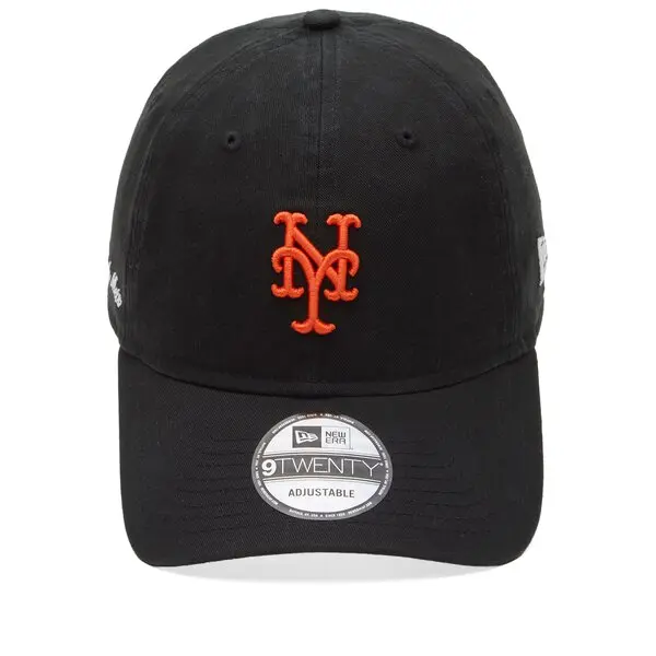 New Era New York Mets Washed Script 9twenty Cap - Black