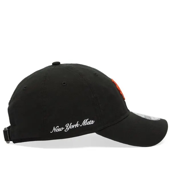 New Era New York Mets Washed Script 9twenty Cap - Black