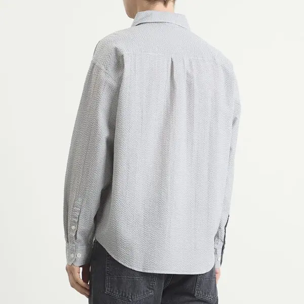 MFPEN Textured Check Executive Shirt - Bottle Grey