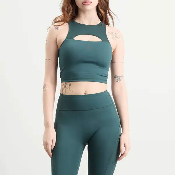 On Train Volt Cropped Top - Obsidian