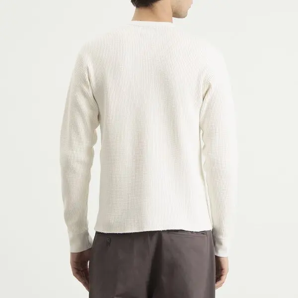 BEAMS Thermal Long Sleeve T-shirt - White