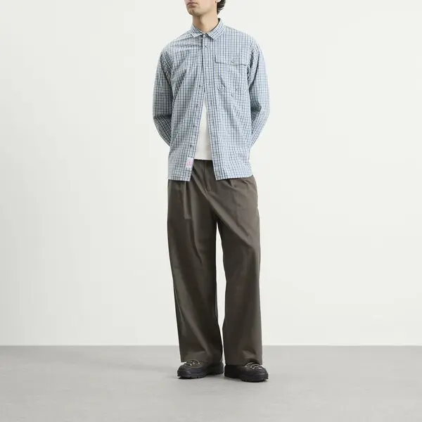 BEAMS New Wide Pleated Chino - Charcoal