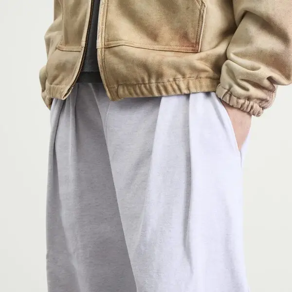 BEAMS Balloon Wide Sweat Pants - Ash Grey