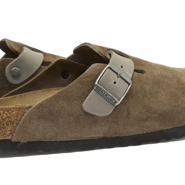 BIRKENSTOCK Boston Clog - Concrete Grey Suede/leather