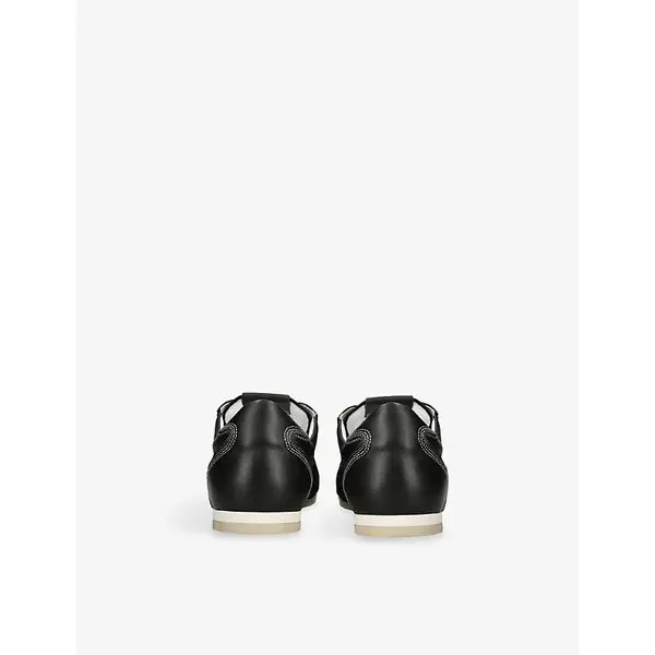 COLLEGIUM Pillar Pista Leather And Suede Trainers - Black
