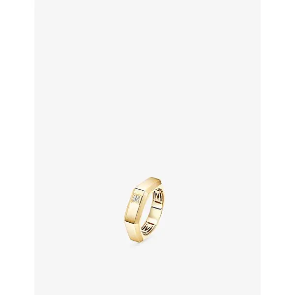 Messika Moderniste Medium 18ct Gold And 0.03ct Diamond Ring - Yellow