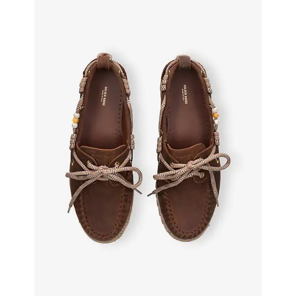 GOLDEN GOOSE Cruise Beaded Suede Loafers