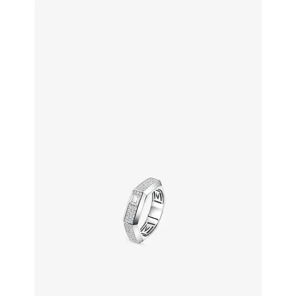 Messika Moderniste Medium Pavé 18ct Gold And Diamond Ring - White