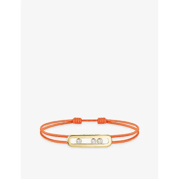 Messika Care 18ct Gold And 0.09ct Diamond Cord Bracelet - Yellow