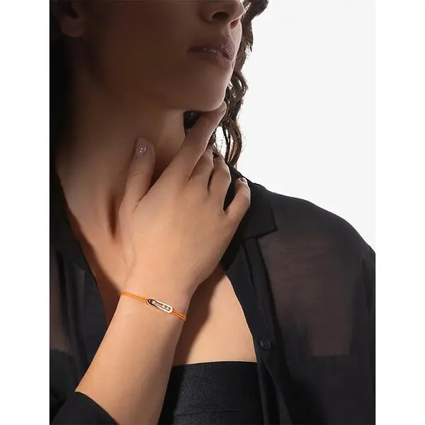 Messika 18ct Gold And Diamond Cord Bracelet - Yellow